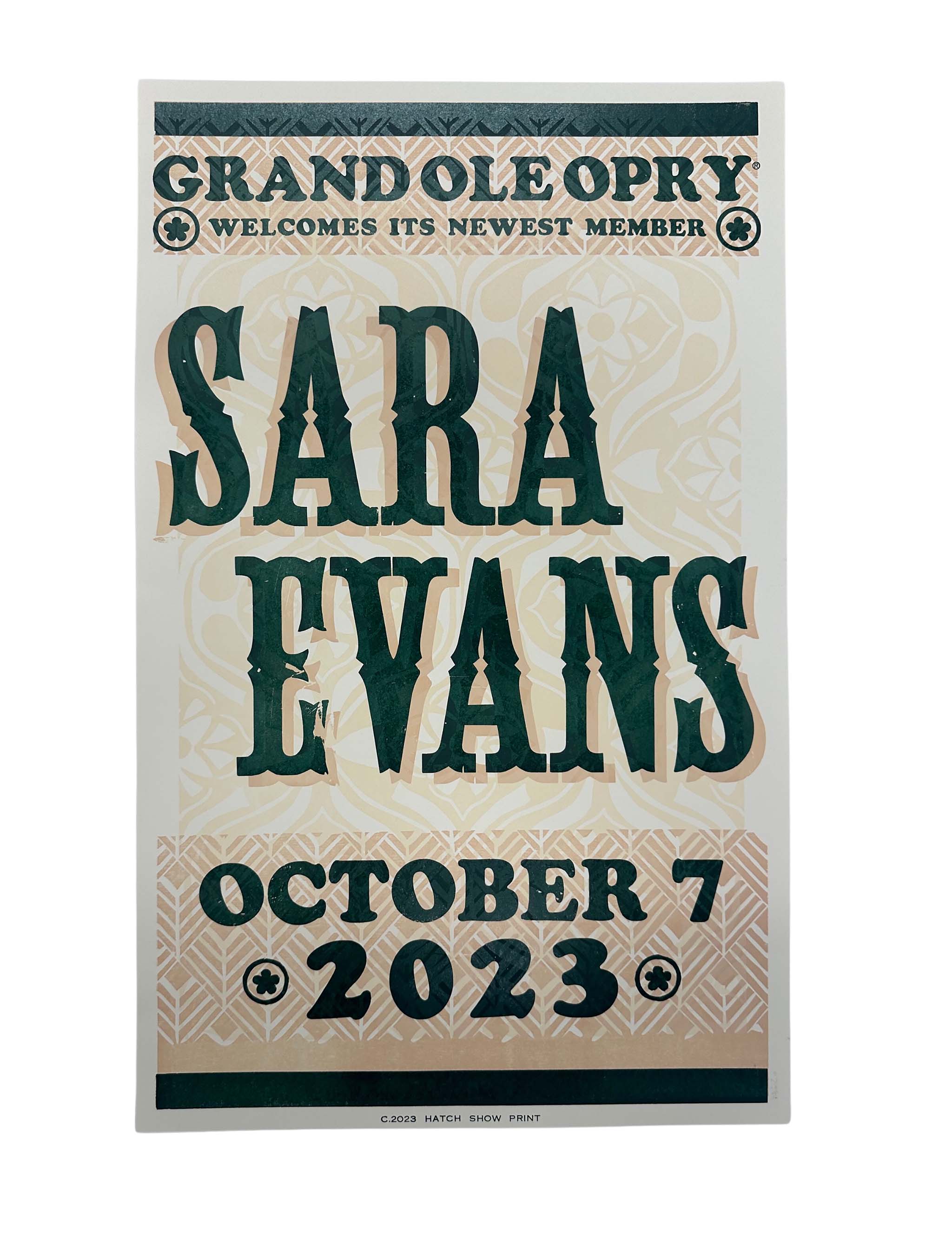 Sara Evans Official Opry Induction Hatch Show Print – OpryShop